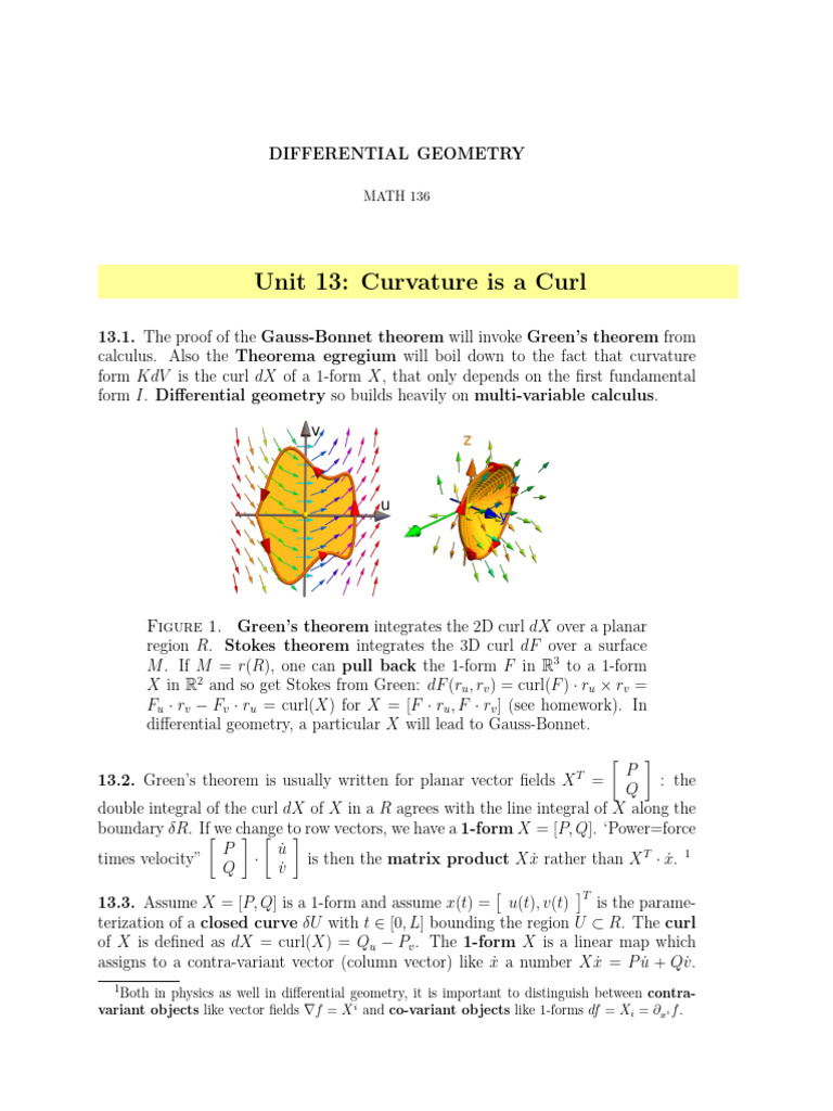 Lecture 13 | PDF | Differential Form | Theoretical Physics