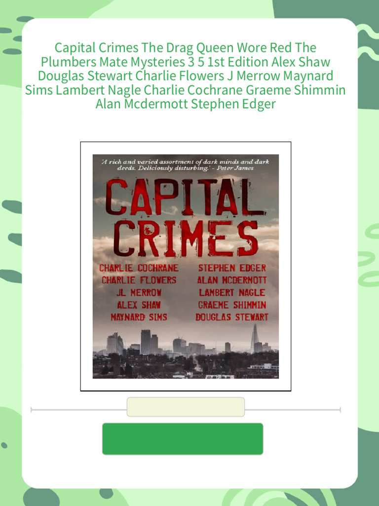 Capital Crimes The Drag Queen Wore Red The Plumbers Mate Mysteries 3 5 ...