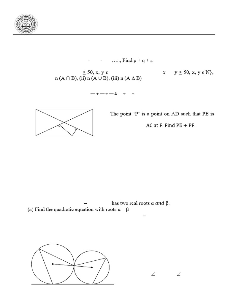 JMO 2025 Question Paper for Classes VII-VIII | PDF | Geometry ...