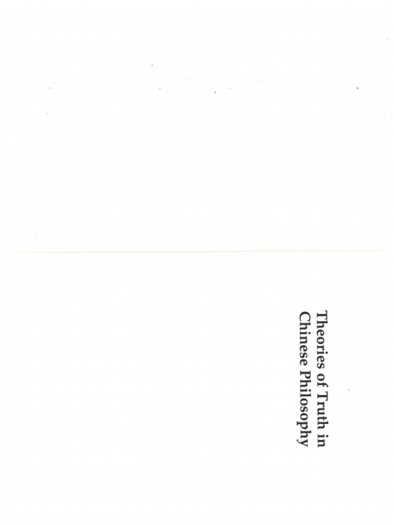 Theories of Truth in Chinese Philosophy A Comparative Approach Compress ...