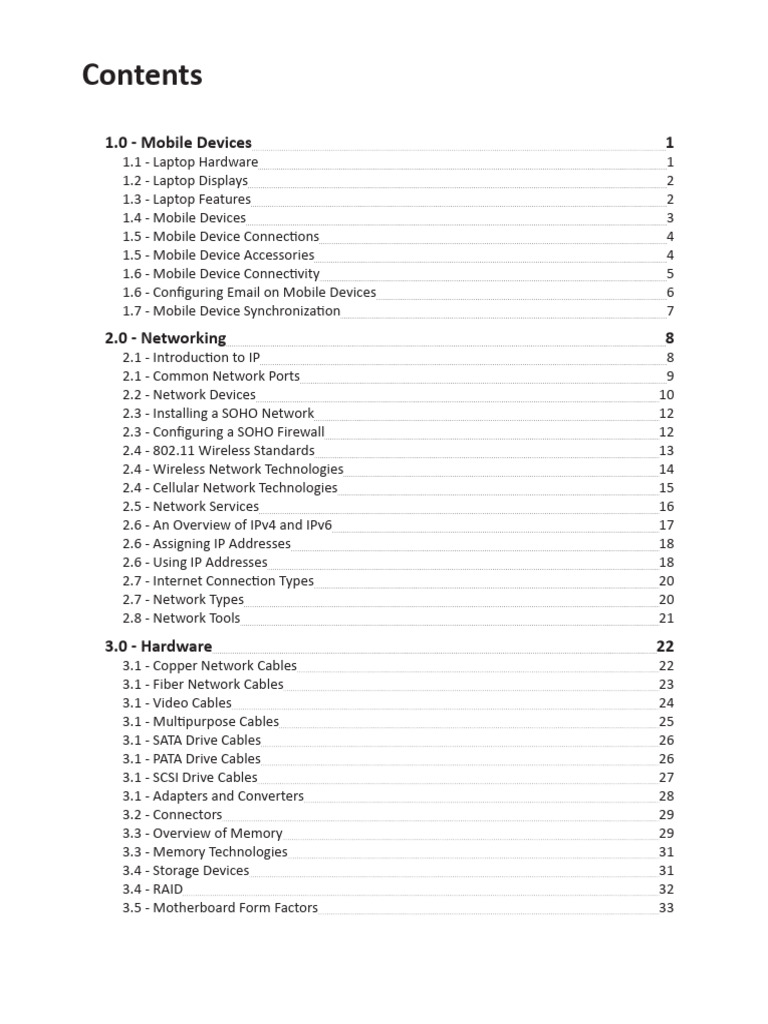 CompTIA A+ 220-1001 Core 1 Course Notes by Professor Messers - 004-006 ...