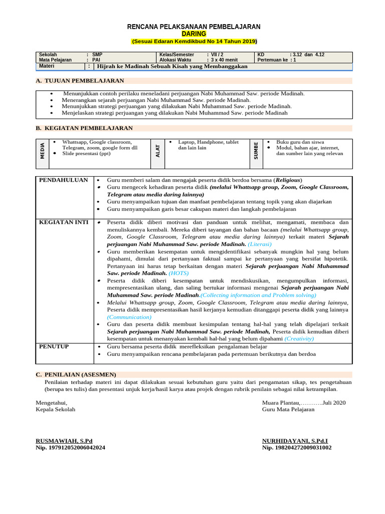 RPP Daring Pai 7 | PDF