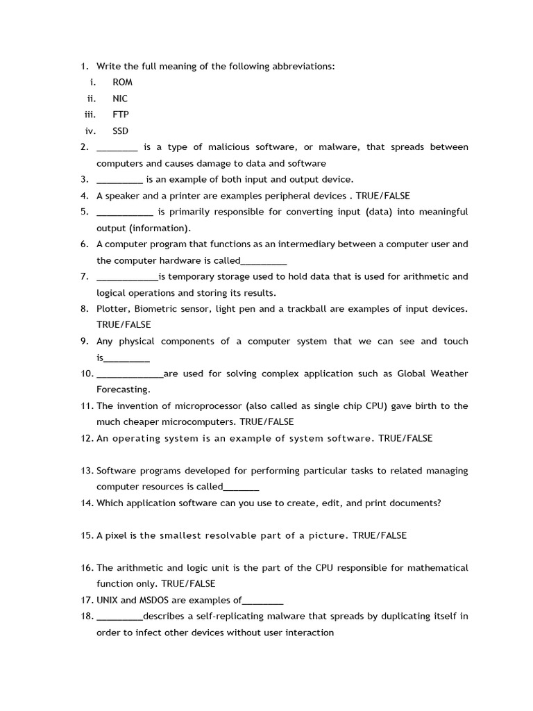 CS101 PRACTICE QUESTIONS 2025 | PDF | Malware | Operating System