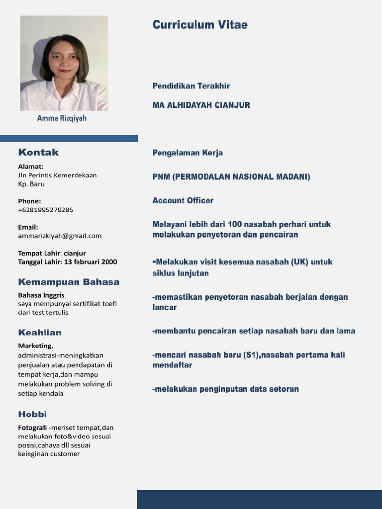 Format CV | PDF