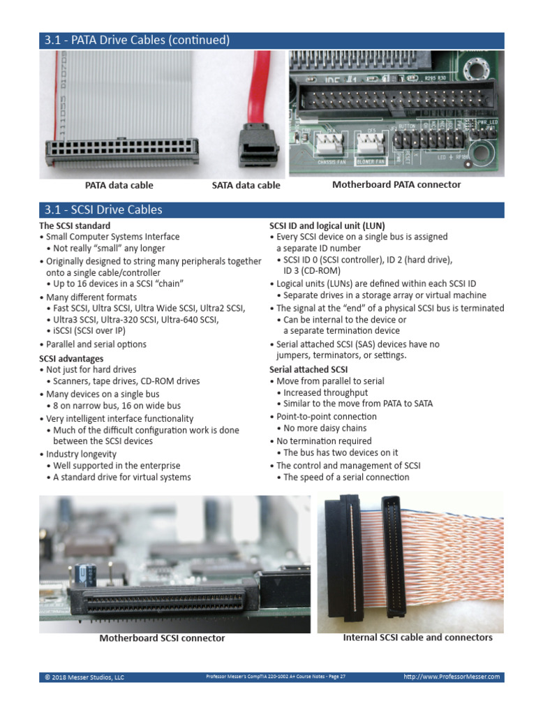 CompTIA A+ 220-1001 Core 1 Course Notes by Professor Messers_034-036 ...