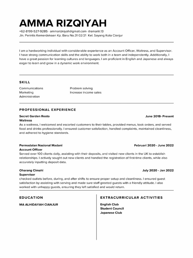 CV AMMA - New | PDF