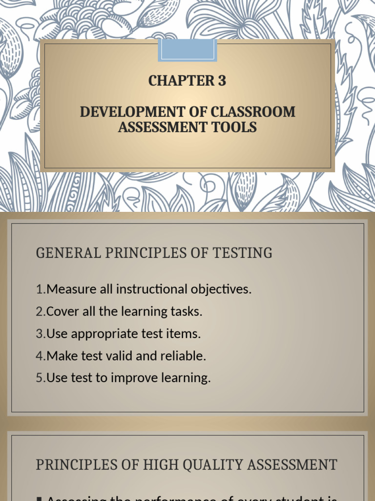Assessment Learning 1 Chapter-3 | PDF | Educational Assessment | Multiple Choice