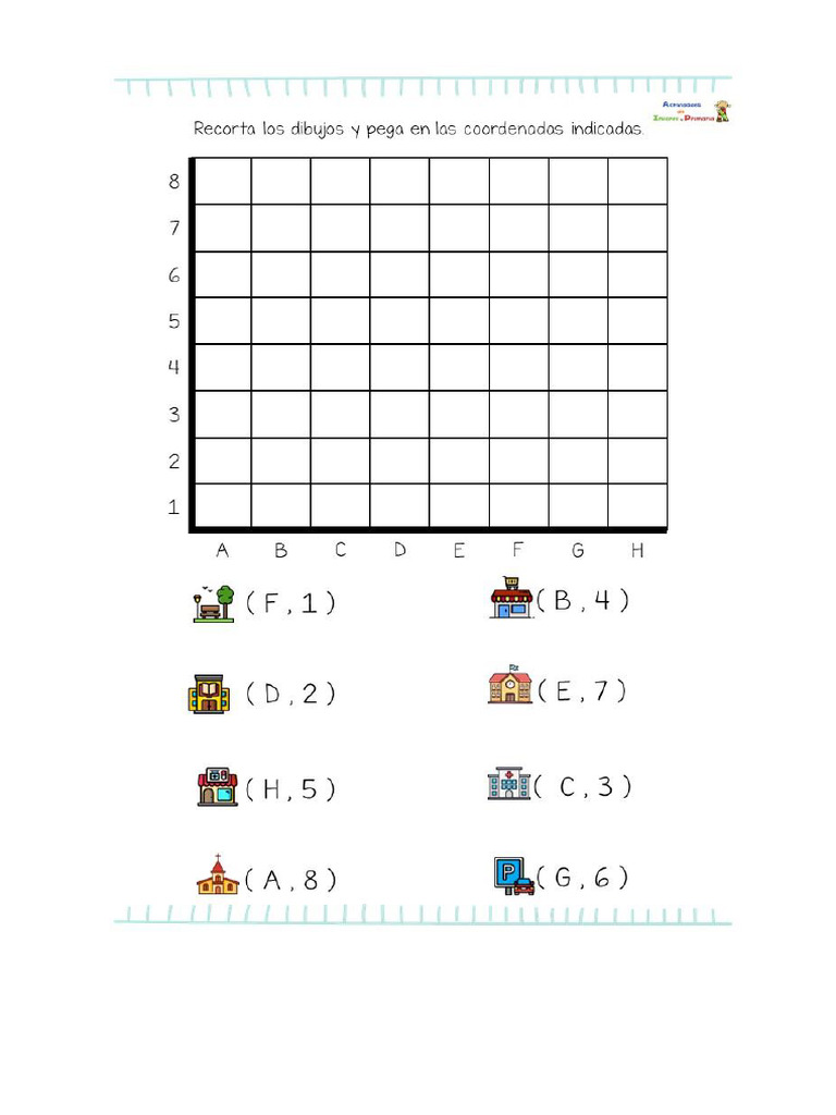 Actividad Mate Coordenadas. | PDF