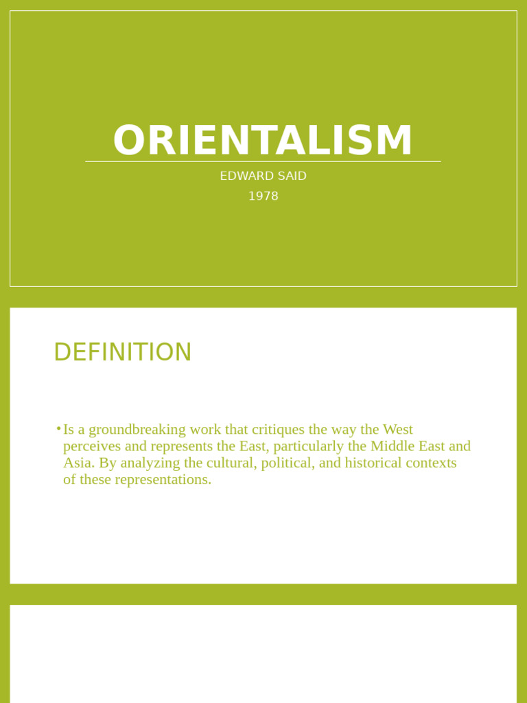 Orientalism PP Project | PDF