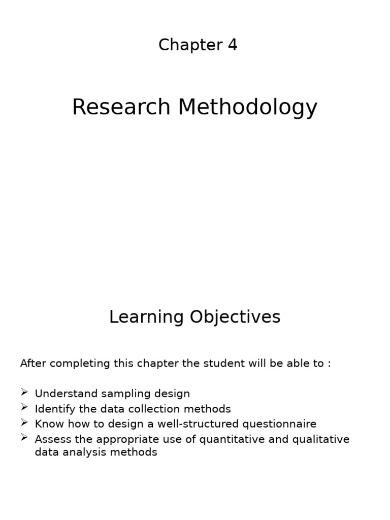 Chapt-4 Research Methodology | PDF | Level Of Measurement | Data Analysis