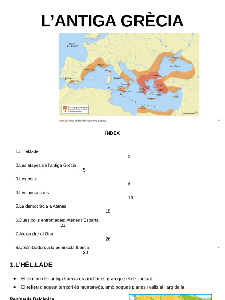 Projecte - L'antiga Grècia | PDF