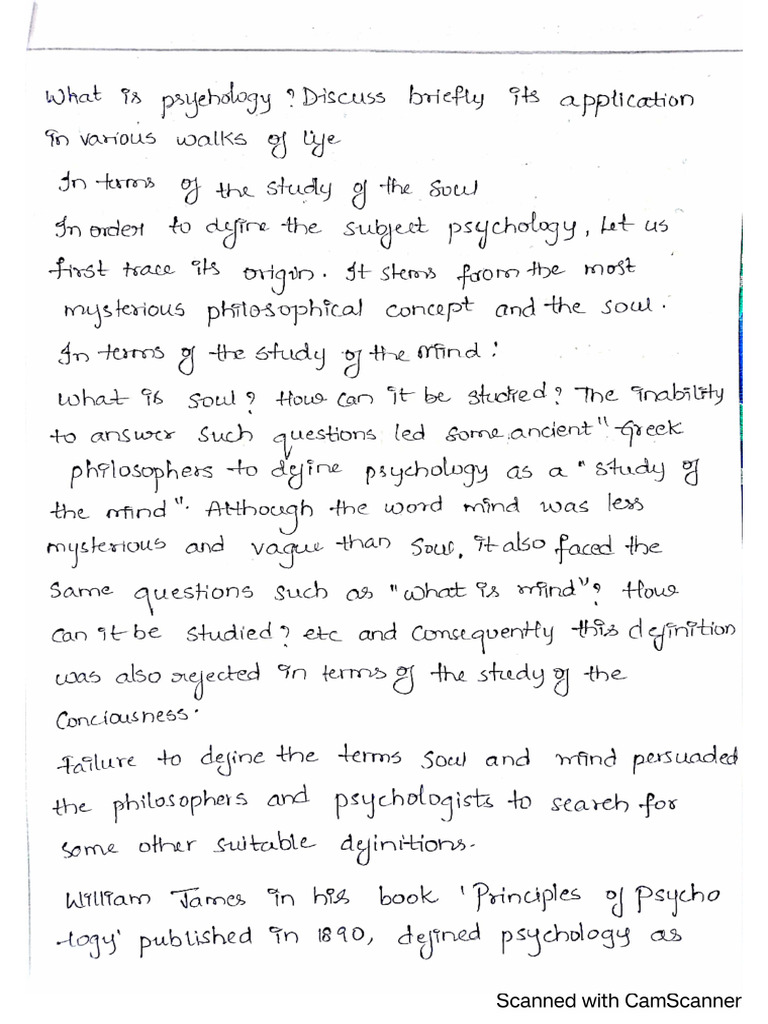 Psychology Home Assignment | PDF