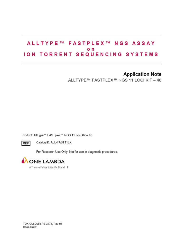 TDX OLI DMR PS 3474 - Rev04 | PDF | Polymerase Chain Reaction | Dna ...