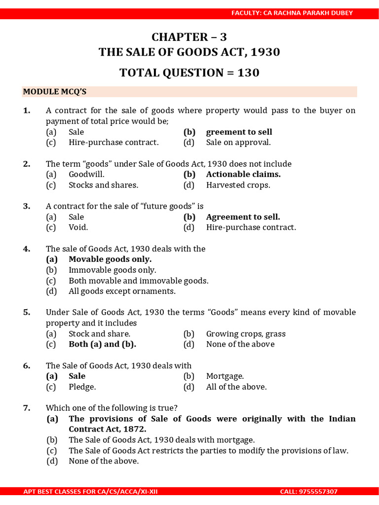 Caf Law Soga 130 Q-A (09-04) | PDF | Auction | Breach Of Contract