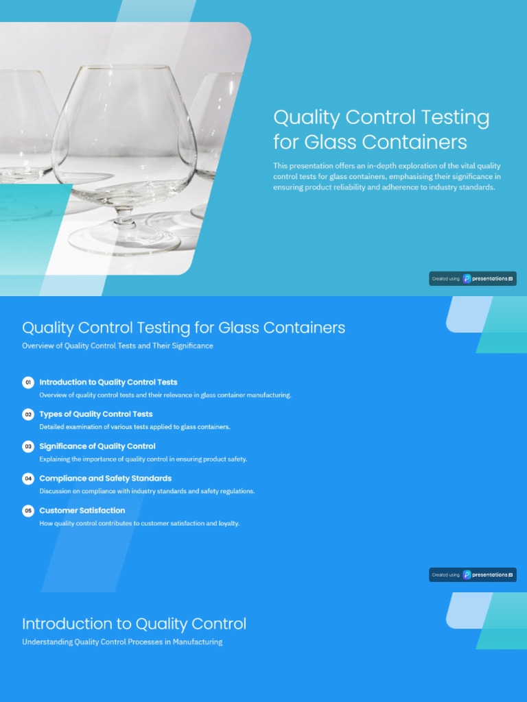 Quality Control Testing For Glass Containers | PDF