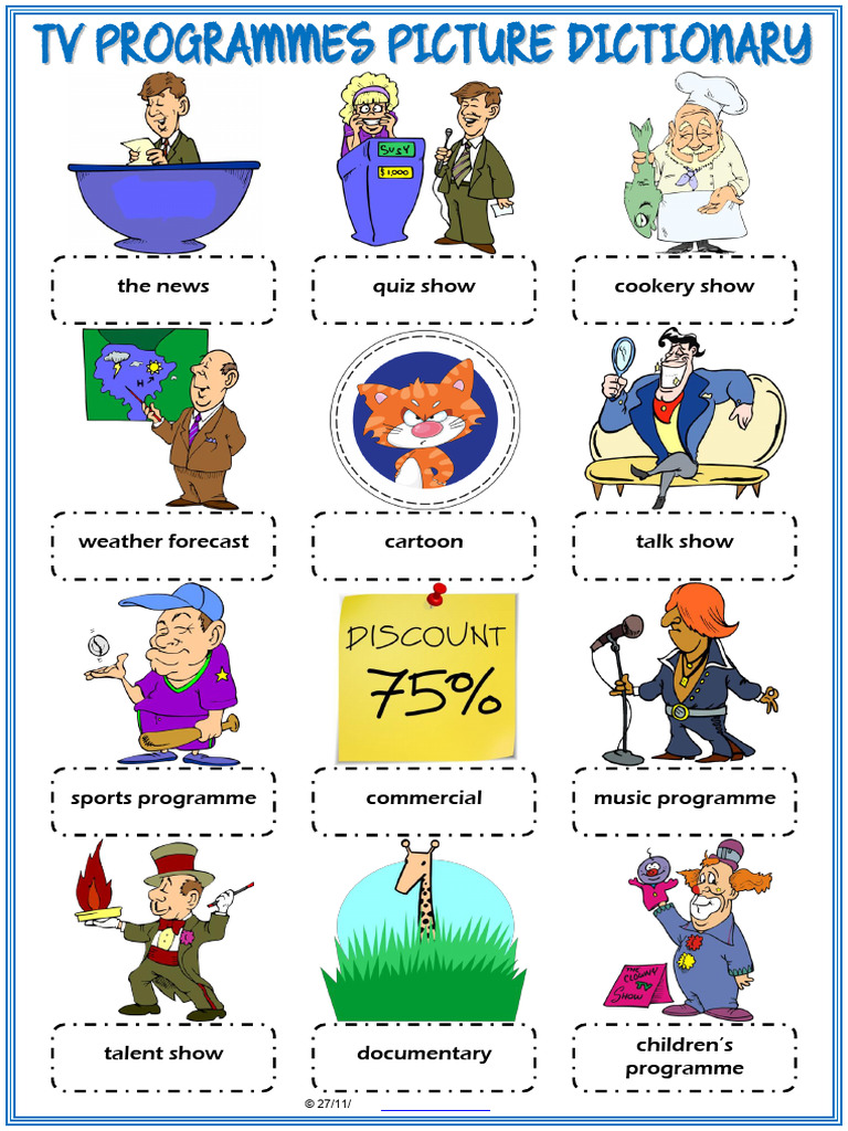 TV Programmes Vocabulary | PDF