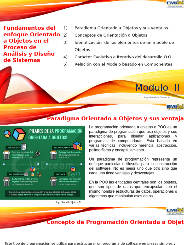 Fundamentos OO | PDF | Objeto (informática) | Programación orientada a objetos