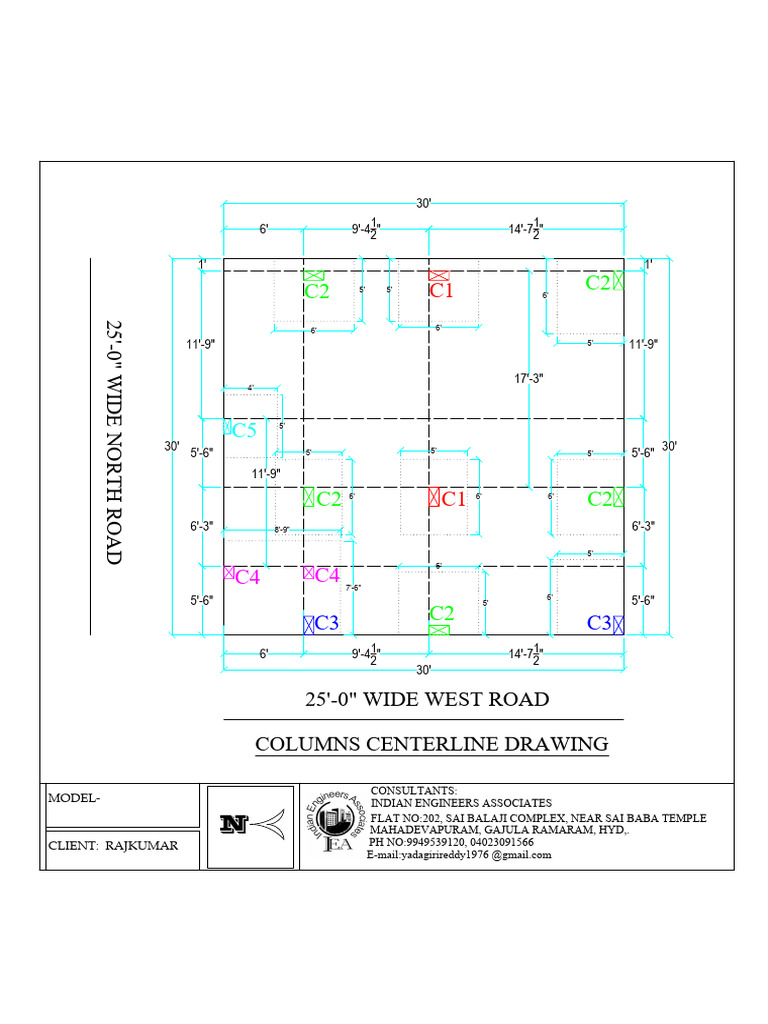 West Road Columns Centerline Drawing | PDF
