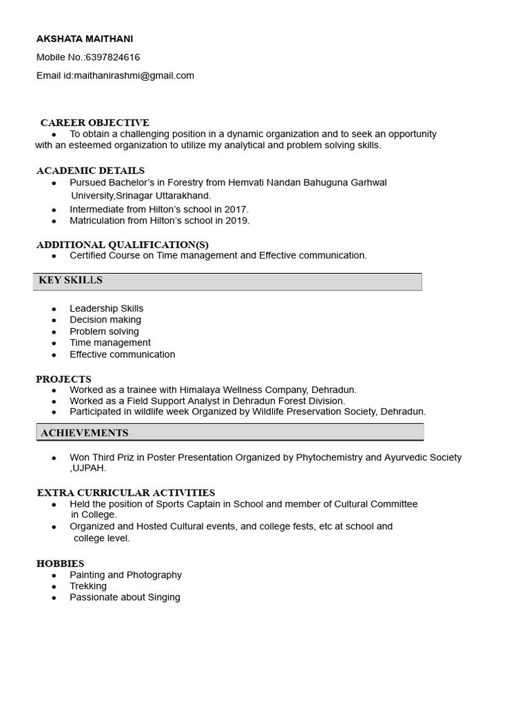 Resume-Akshata Maithani | PDF