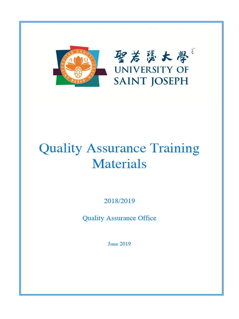 Quality Assurance Training Materials | PDF | Quality Assurance | Evaluation