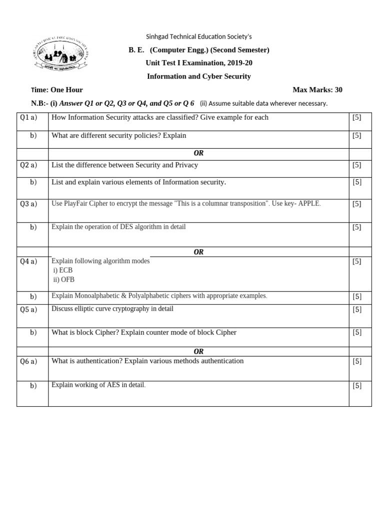 Information and cyber security_UTB | PDF