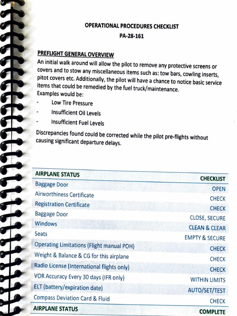 Flight Checklist | PDF