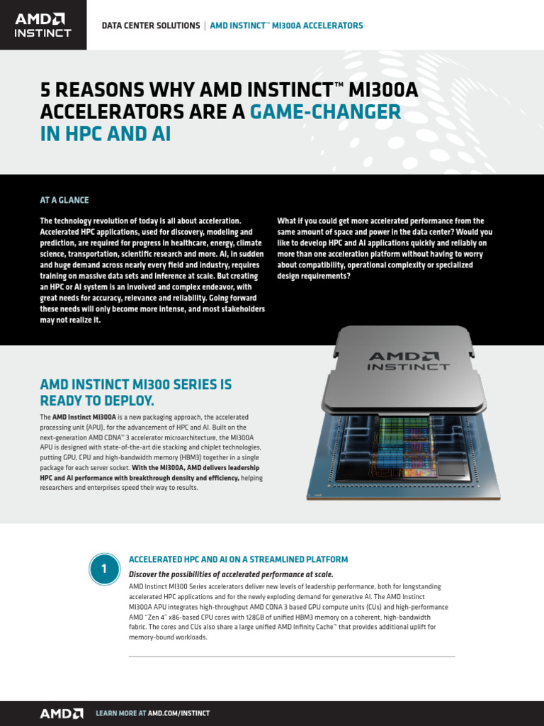 5 Reasons Why AMD Instinct MI300A Accelerators | PDF | Graphics ...