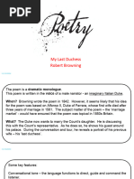 My Last Duchess: Robert Browning | PDF | British Poetry | Poems