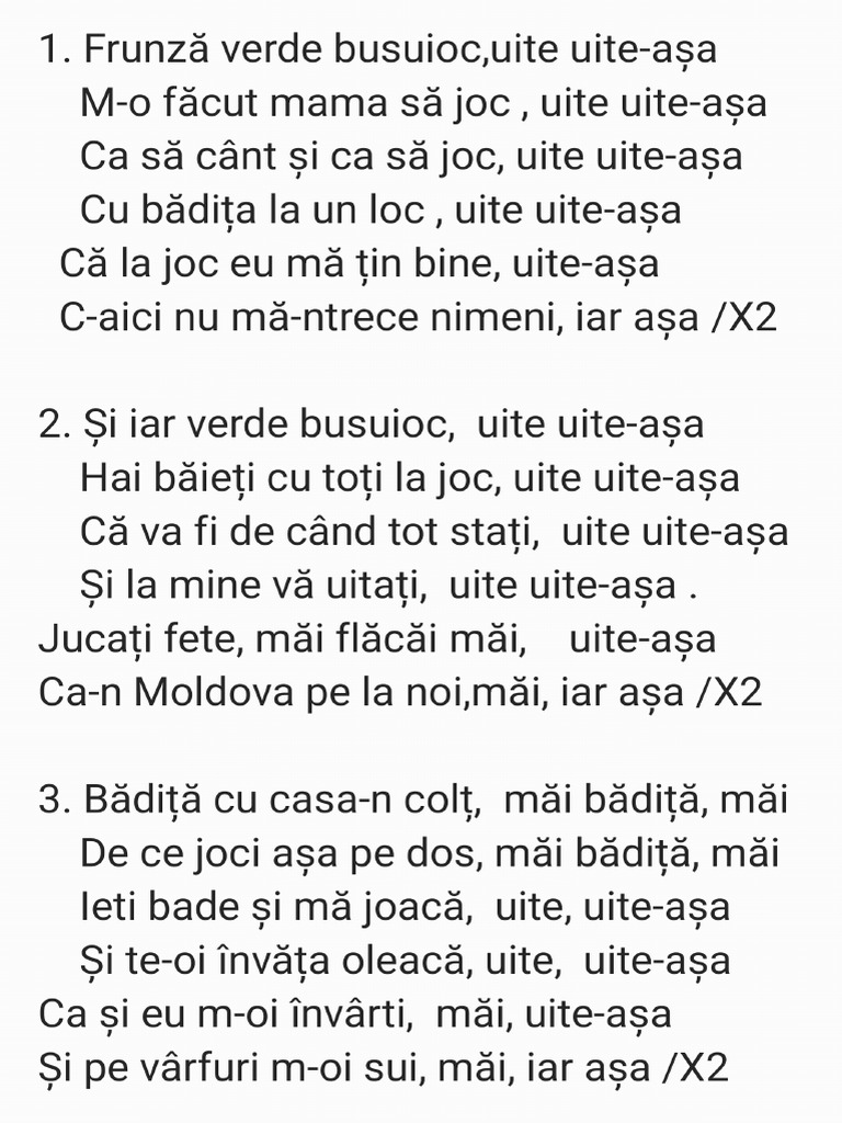 M-O Facut Mama Sa Joc Maria Bararu | PDF