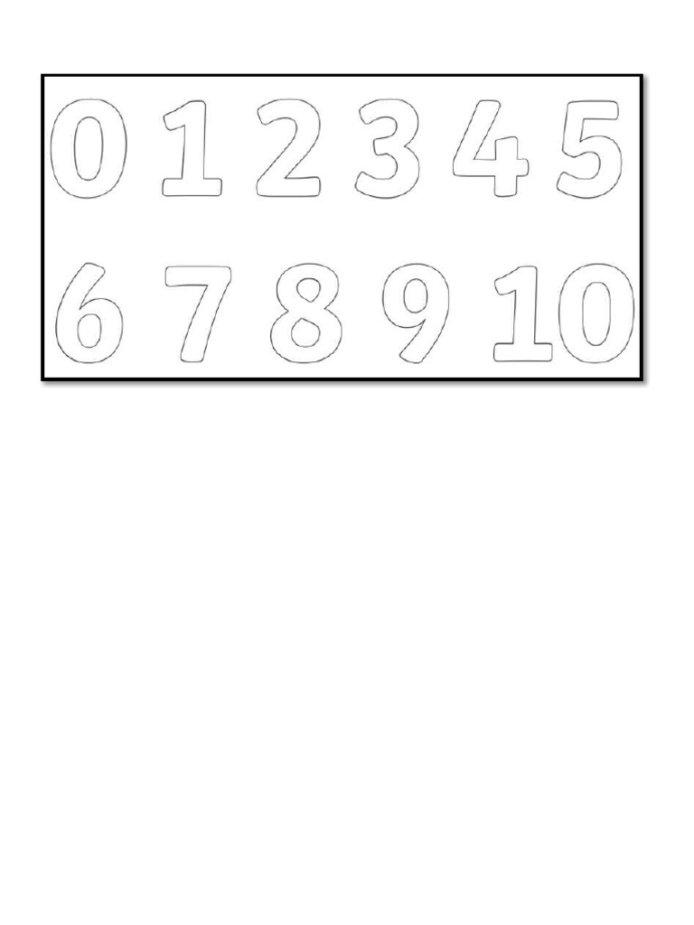 1 TO 19 NUMBERS OUTLINE | PDF