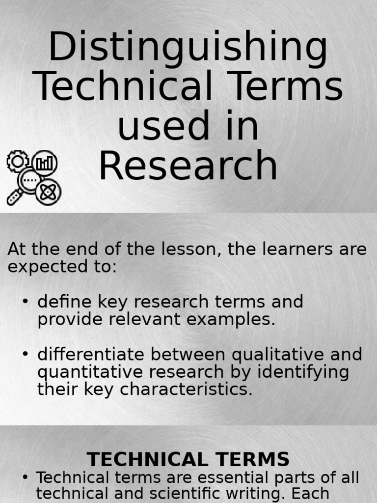 Key Research Terms Explained | PDF | Data | Information