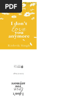 I Don't Love You Anymore - Rithvik Singh | PDF | Love