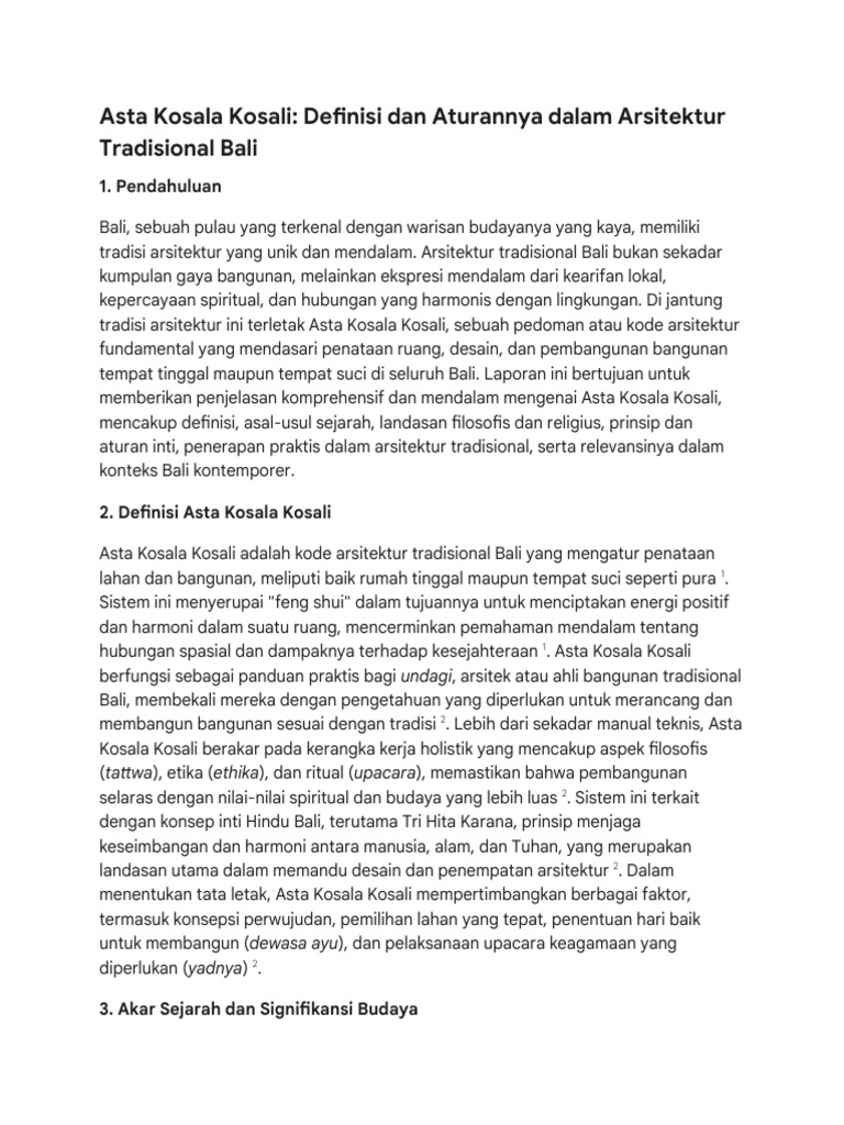 Asta Kosala Kosali Research | PDF