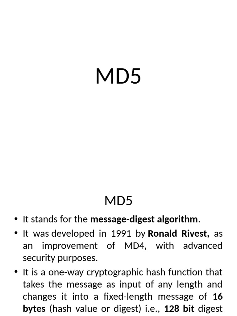 20-Message Digest (MD5)-18-02-2025 | PDF | Cryptography | Secure Communication