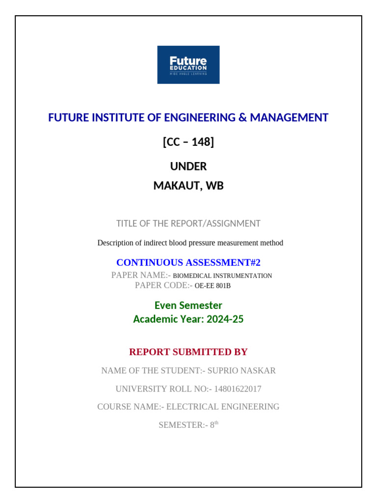 Ca2-Top Page For The Report-New | PDF