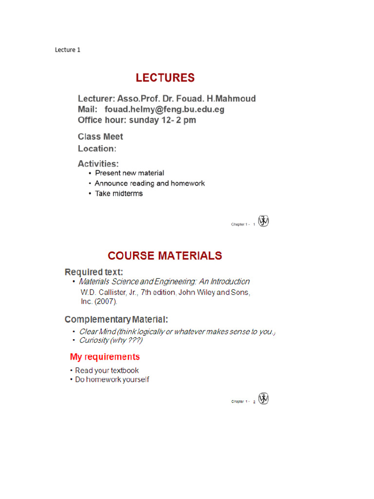 Lec1 Metallurgy | PDF