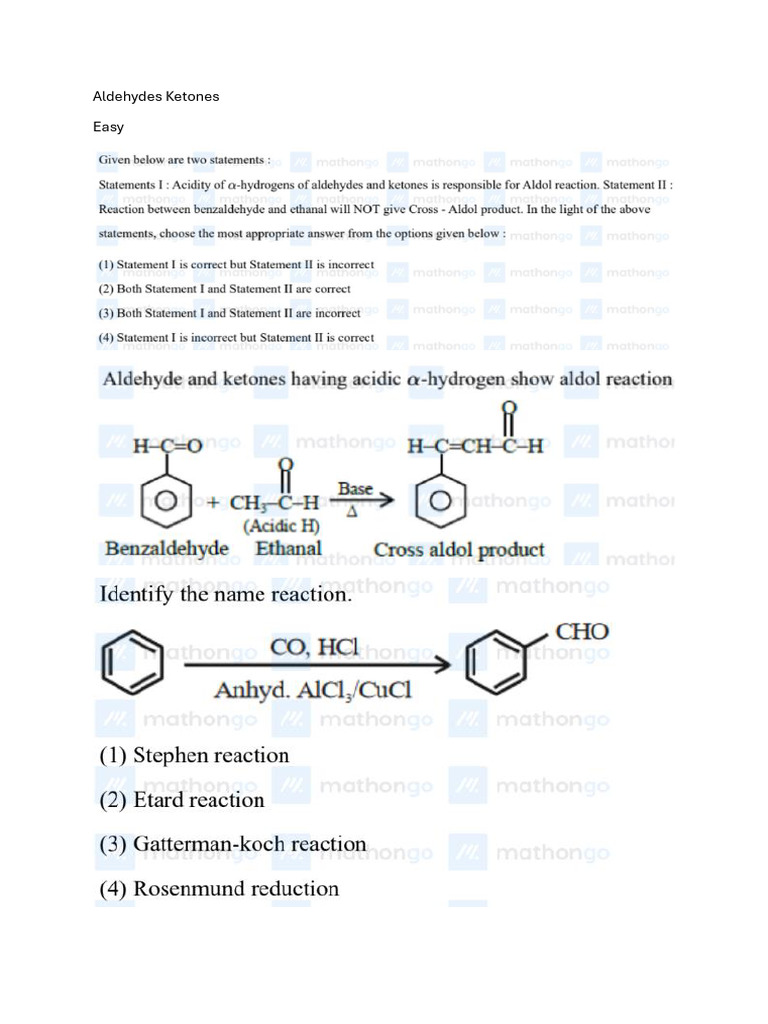 Aldehydes Ketones | PDF
