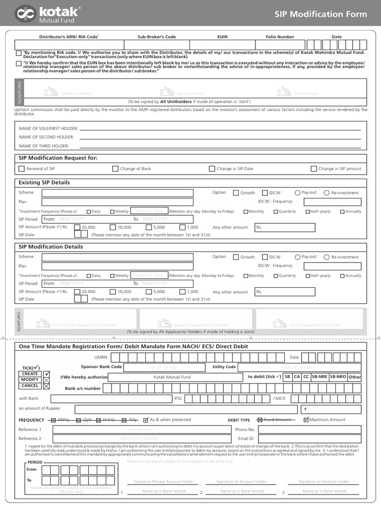 SIP Modification Request Form | PDF | Session Initiation Protocol | Banks