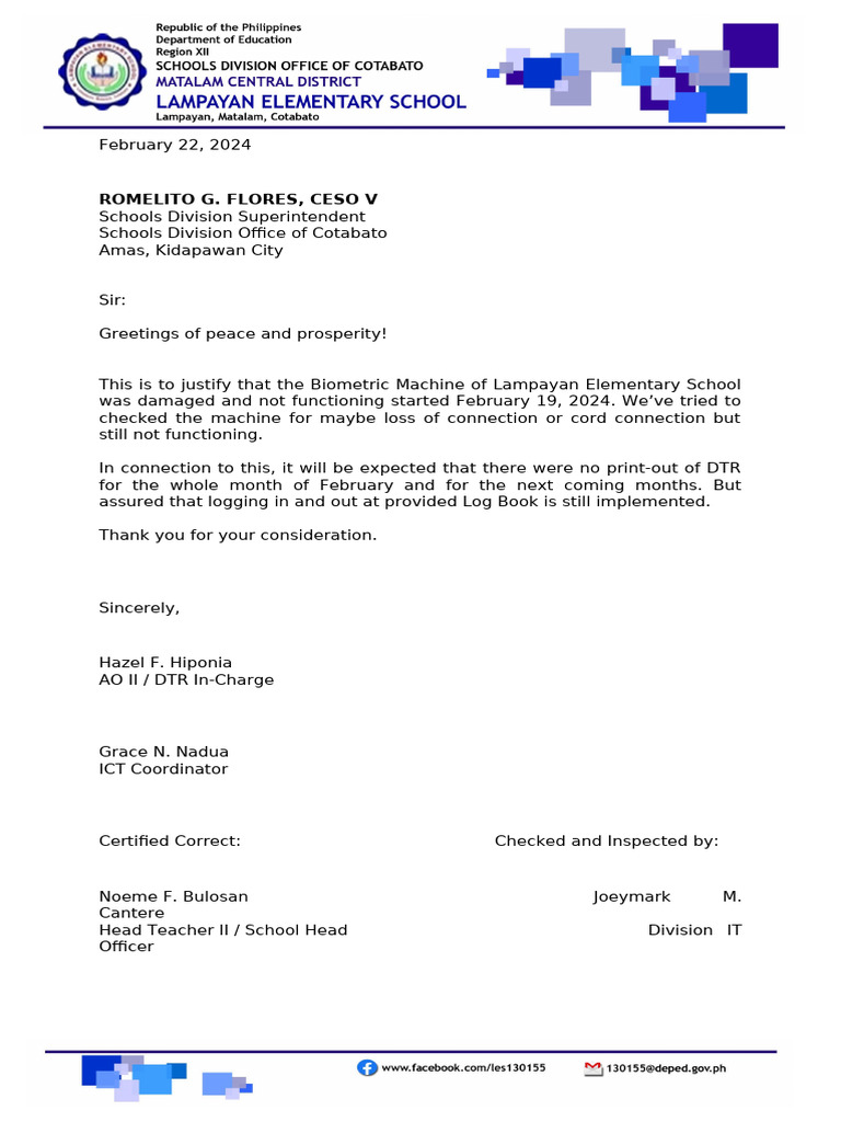 Justification for Biometric Machine Failure | PDF