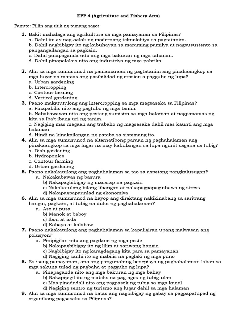 Reviewer in EPP AFA 4e | PDF