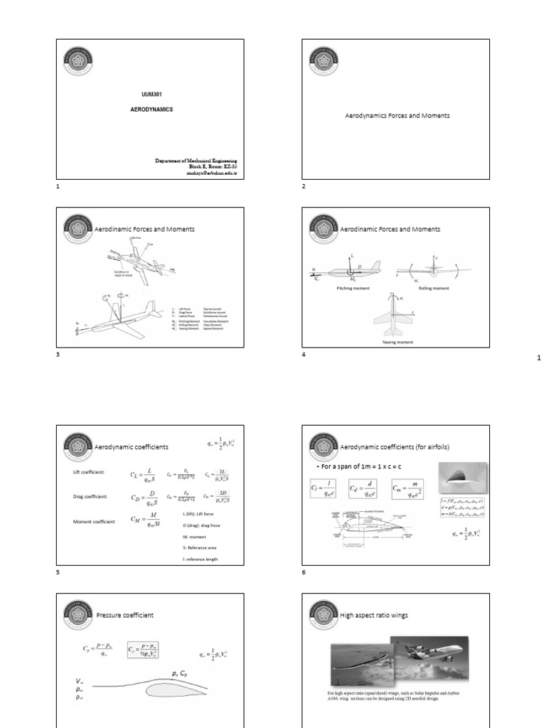 Aerodynamics Forces and Moments | PDF | Aerodynamics | Airfoil