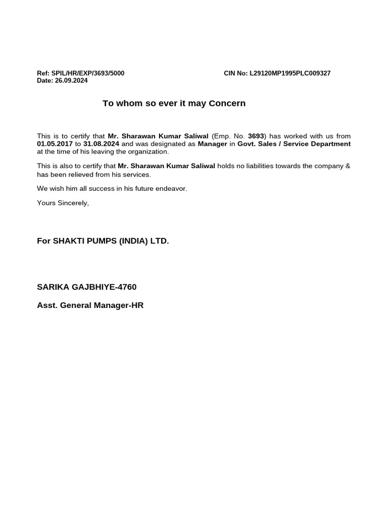 Shakti Letter | PDF