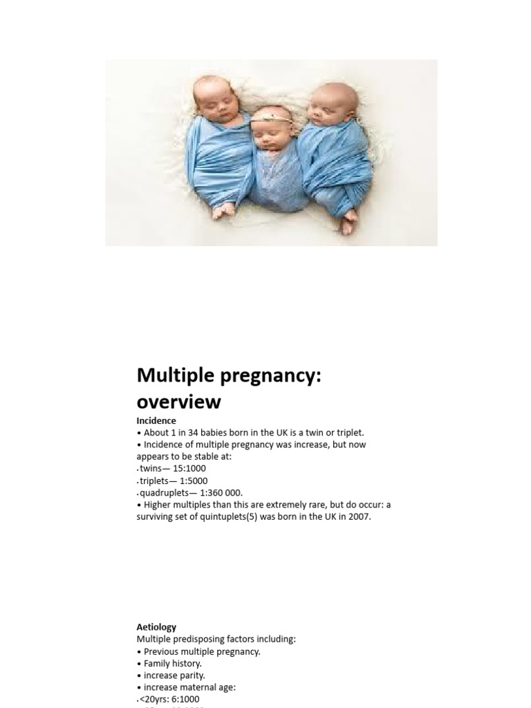 Multiple Pregnancy | PDF | Multiple Births | Twin
