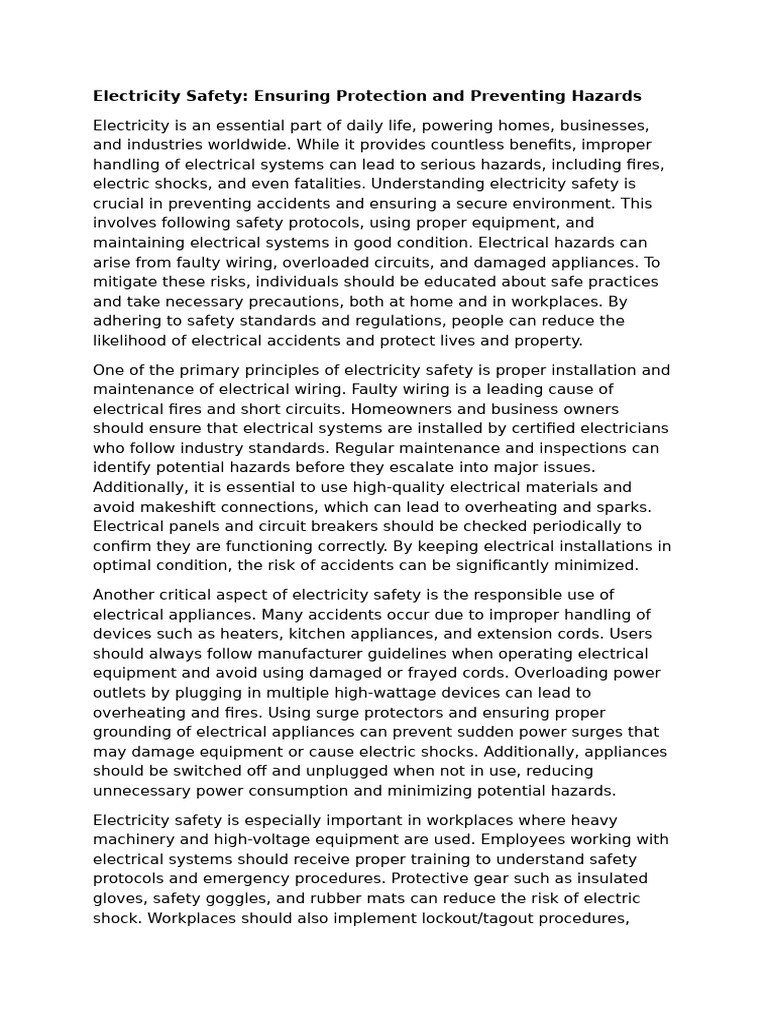 Paragraph 1 | PDF | Safety | Occupational Safety And Health