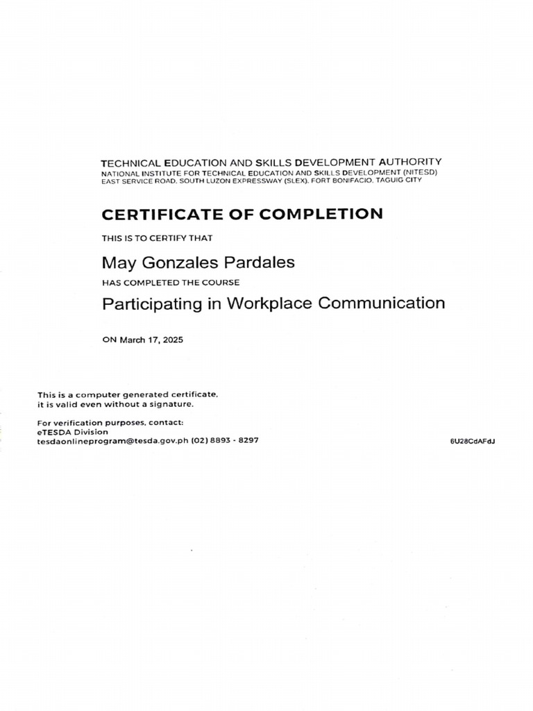Basic Computer Literacy Certificate | PDF