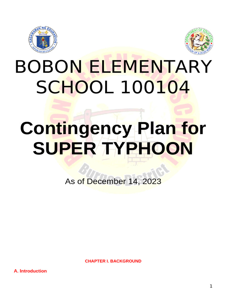 FINAL ConPlan IN TYPHOON | PDF | Tropical Cyclones | Vortices