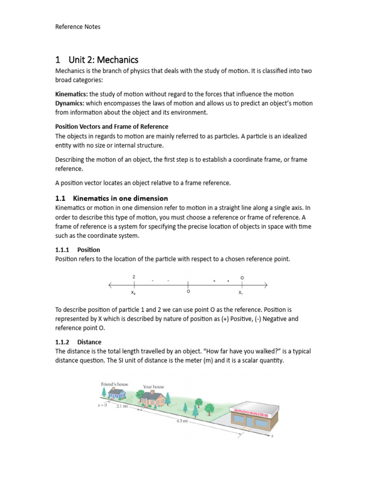 Module 5 Unit 2 Kinematics in One Dimension | PDF | Acceleration ...