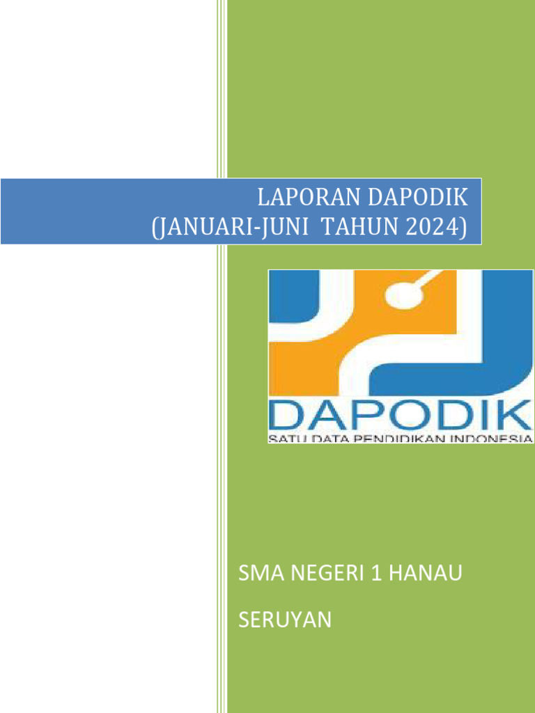 Laporan Dapodik SMA Negeri 1 Hanau | PDF