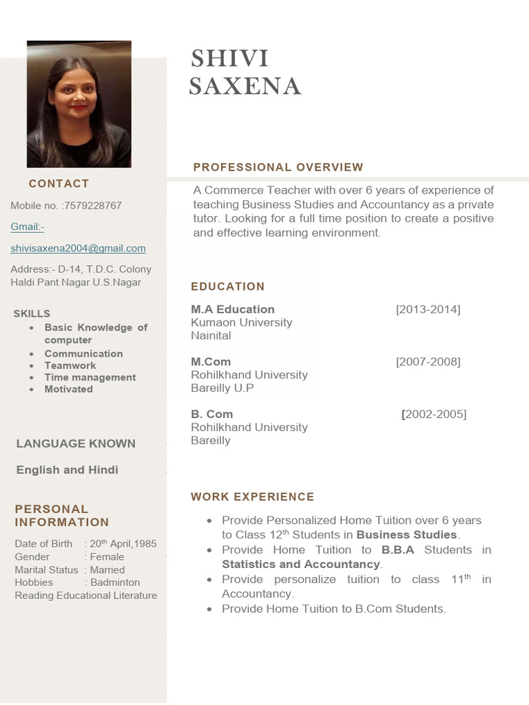 SHIVI RESUME | PDF
