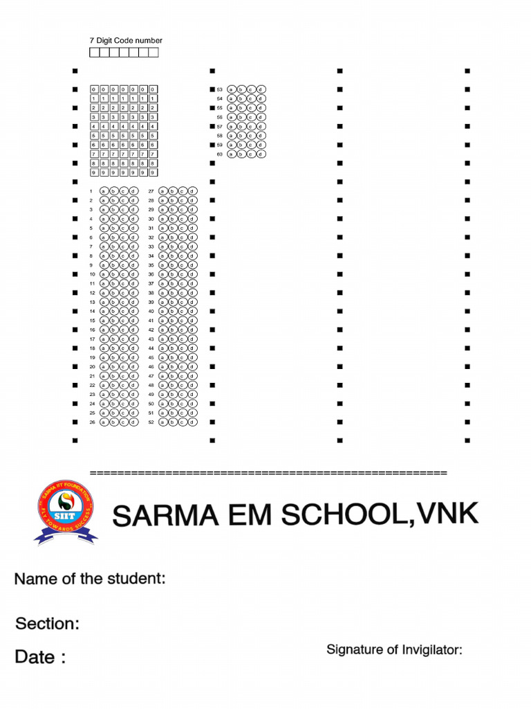 60 OMR Sheet | PDF